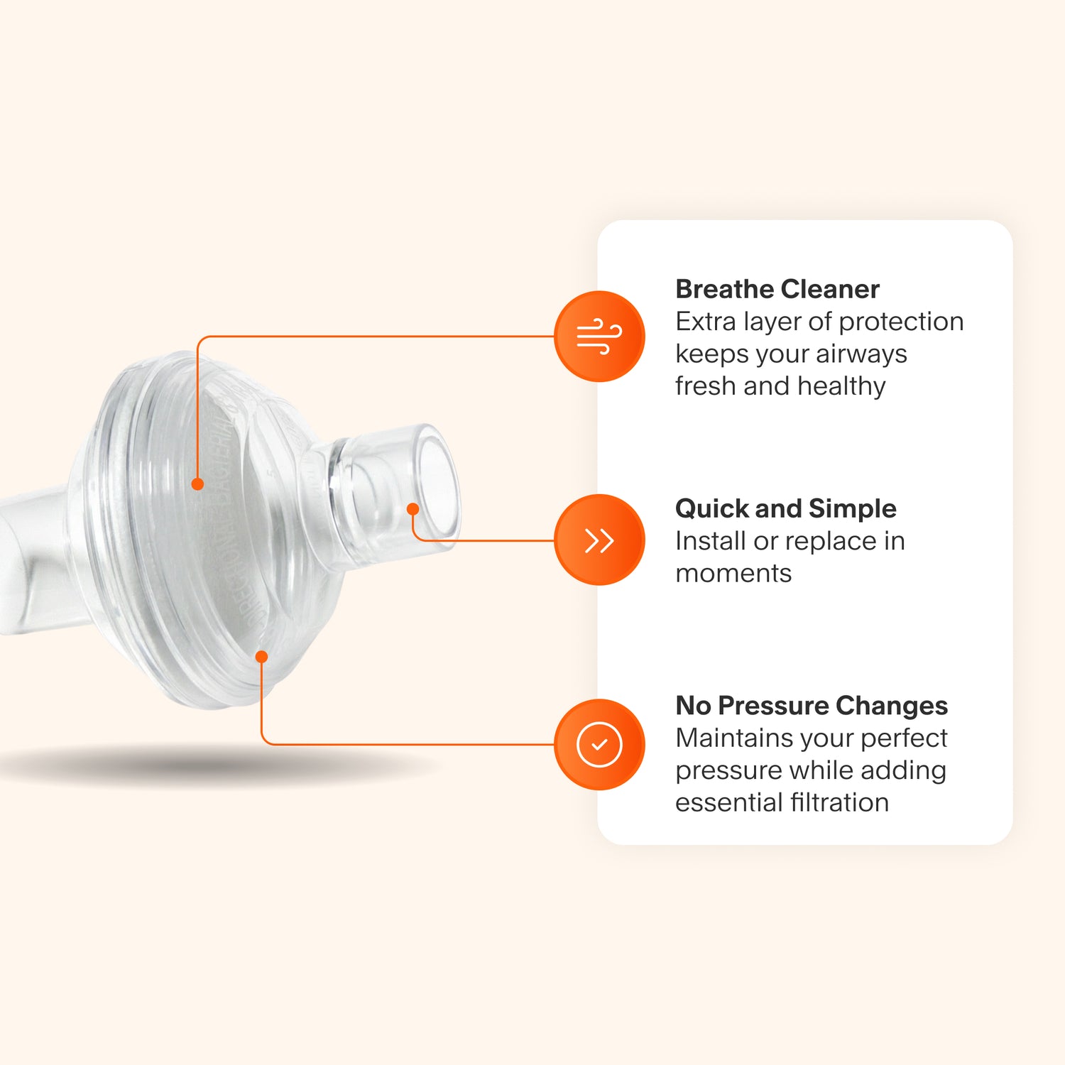 Generic Outlet Bacteria Filter - cpap.com