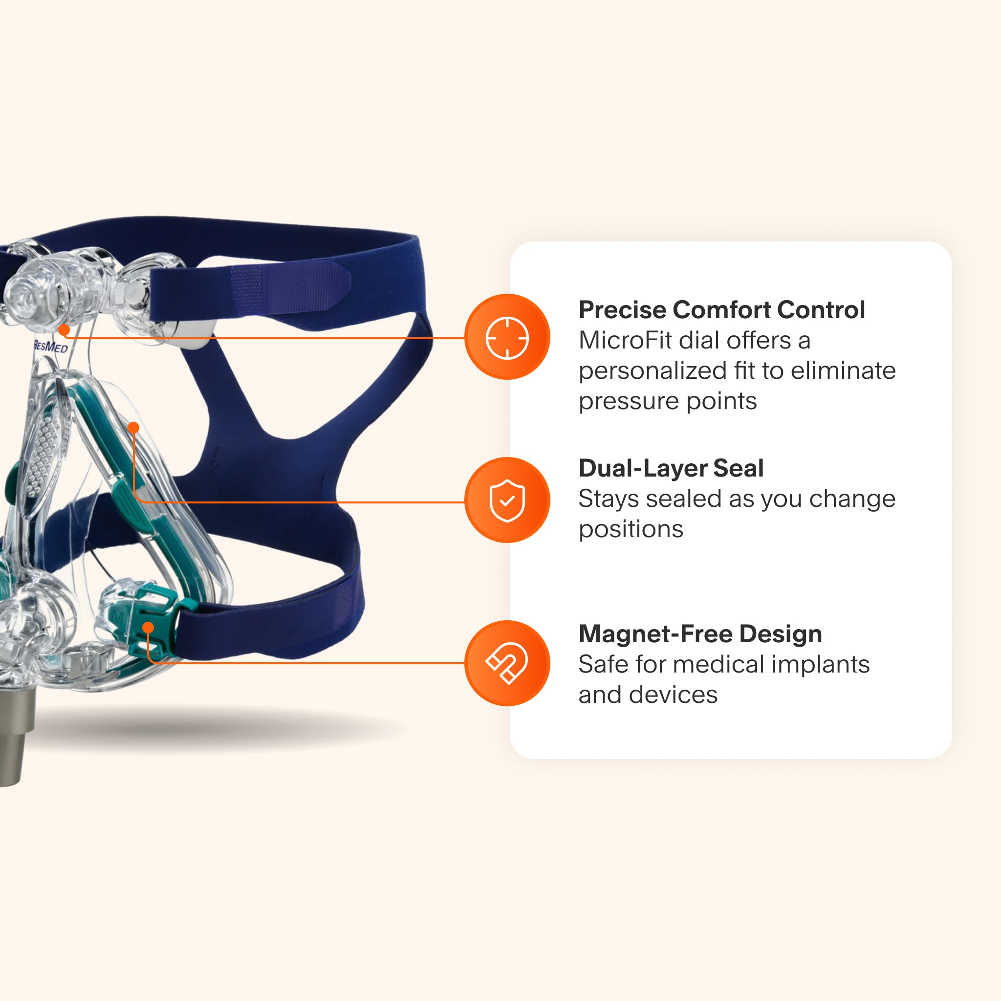 Mirage Quattro Full Face CPAP Mask - cpap.com