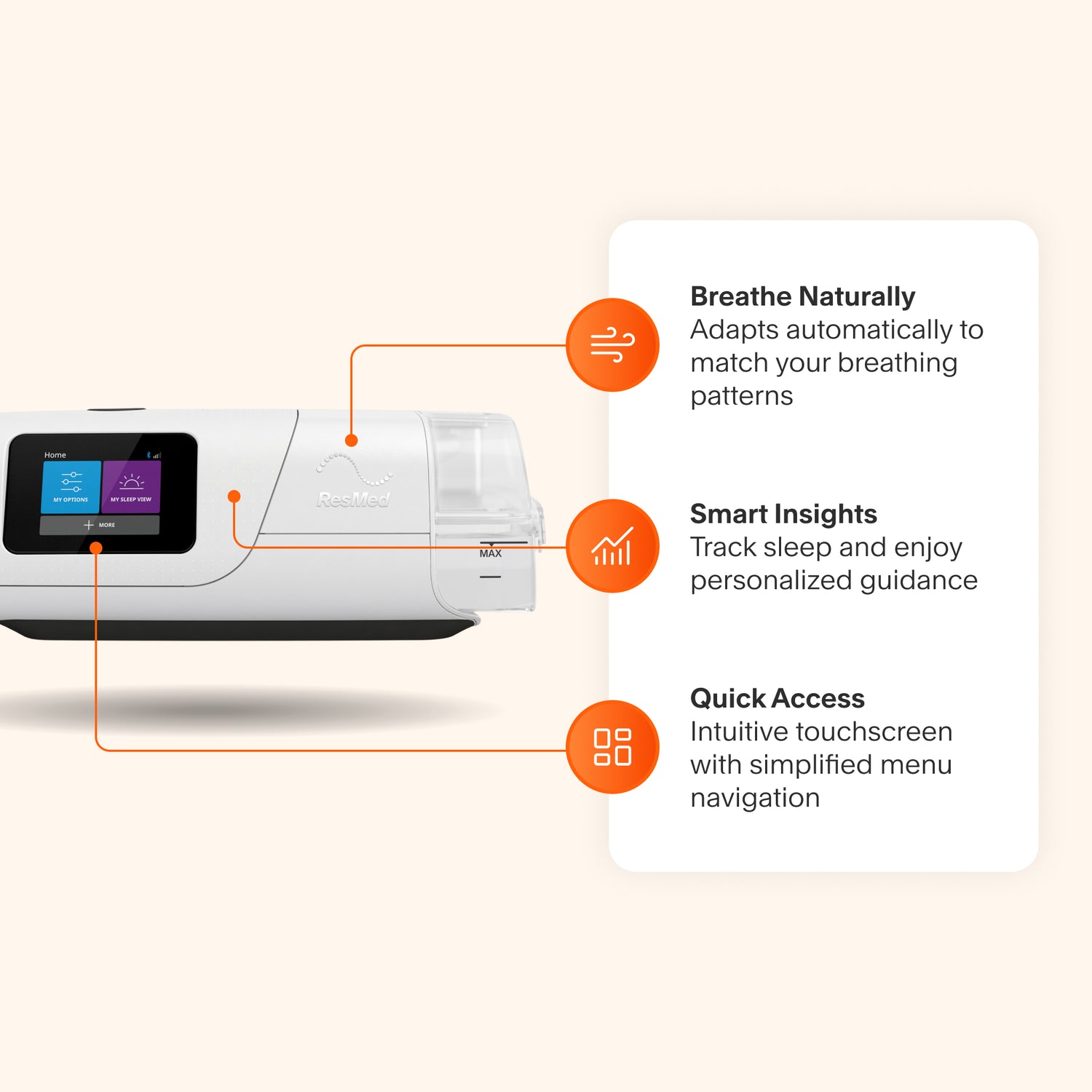 ResMed AirCurve 11 VAuto BiLevel Machine with HumidAir - cpap.com