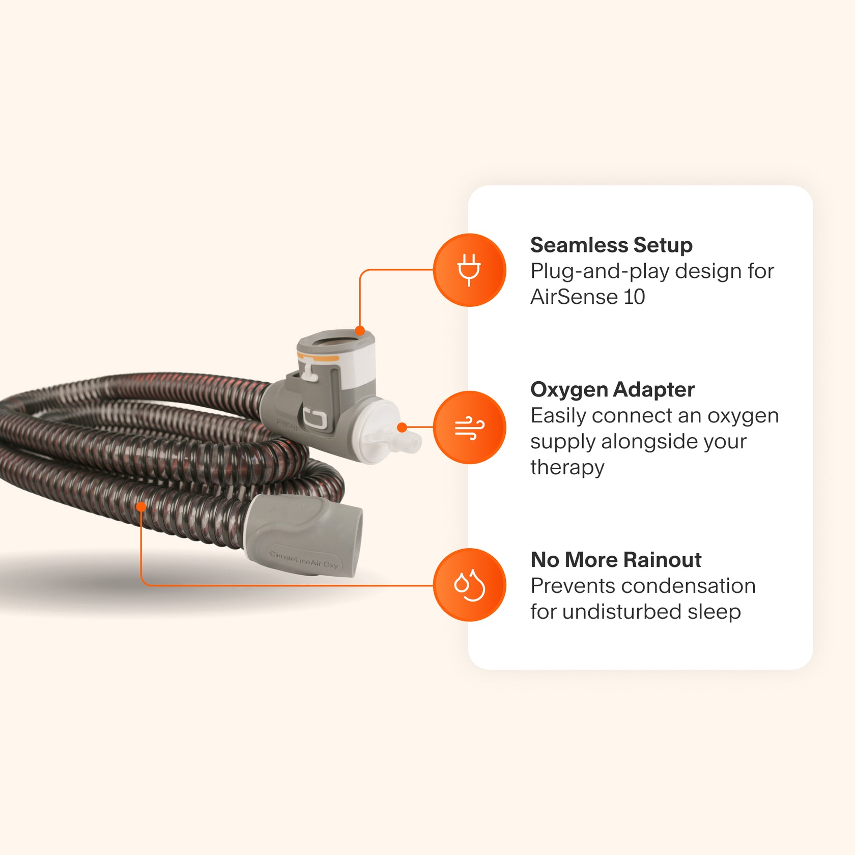 ResMed ClimateLineAir Oxy Heated Tubing - cpap.com