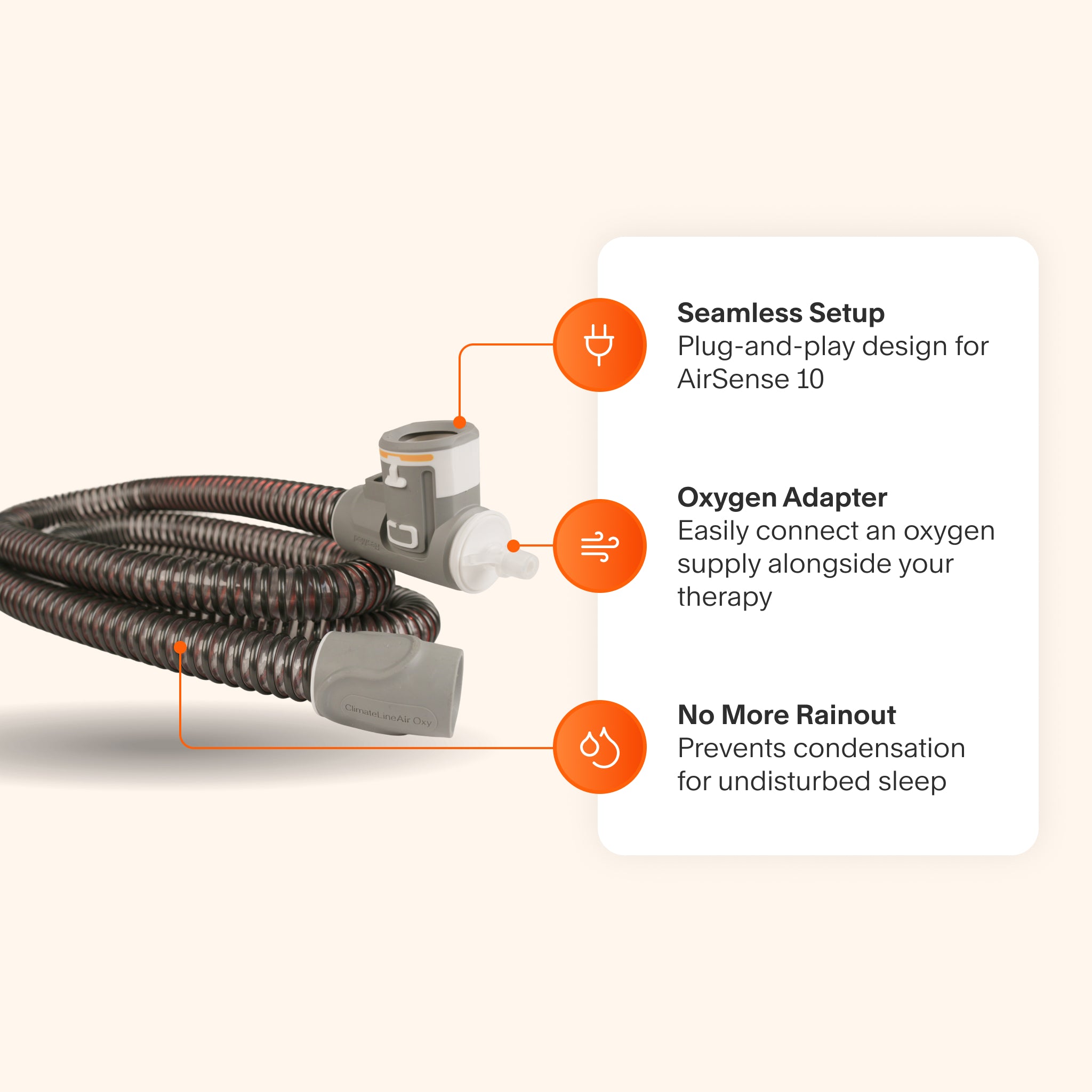 ResMed ClimateLineAir Oxy Heated Tubing - cpap.com