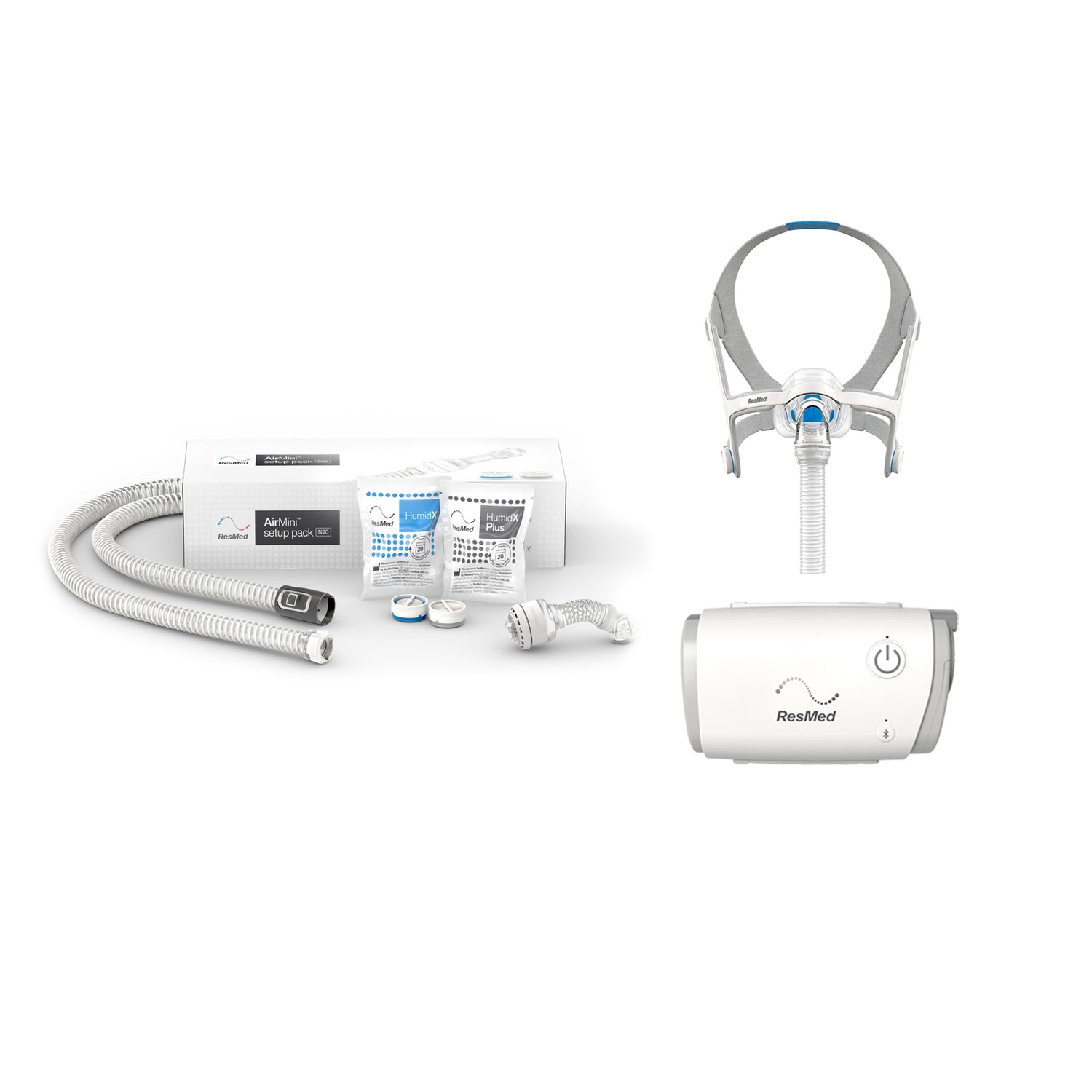 ResMed AirMini with AirFit N20 Nasal Mask Bundle - cpap.com