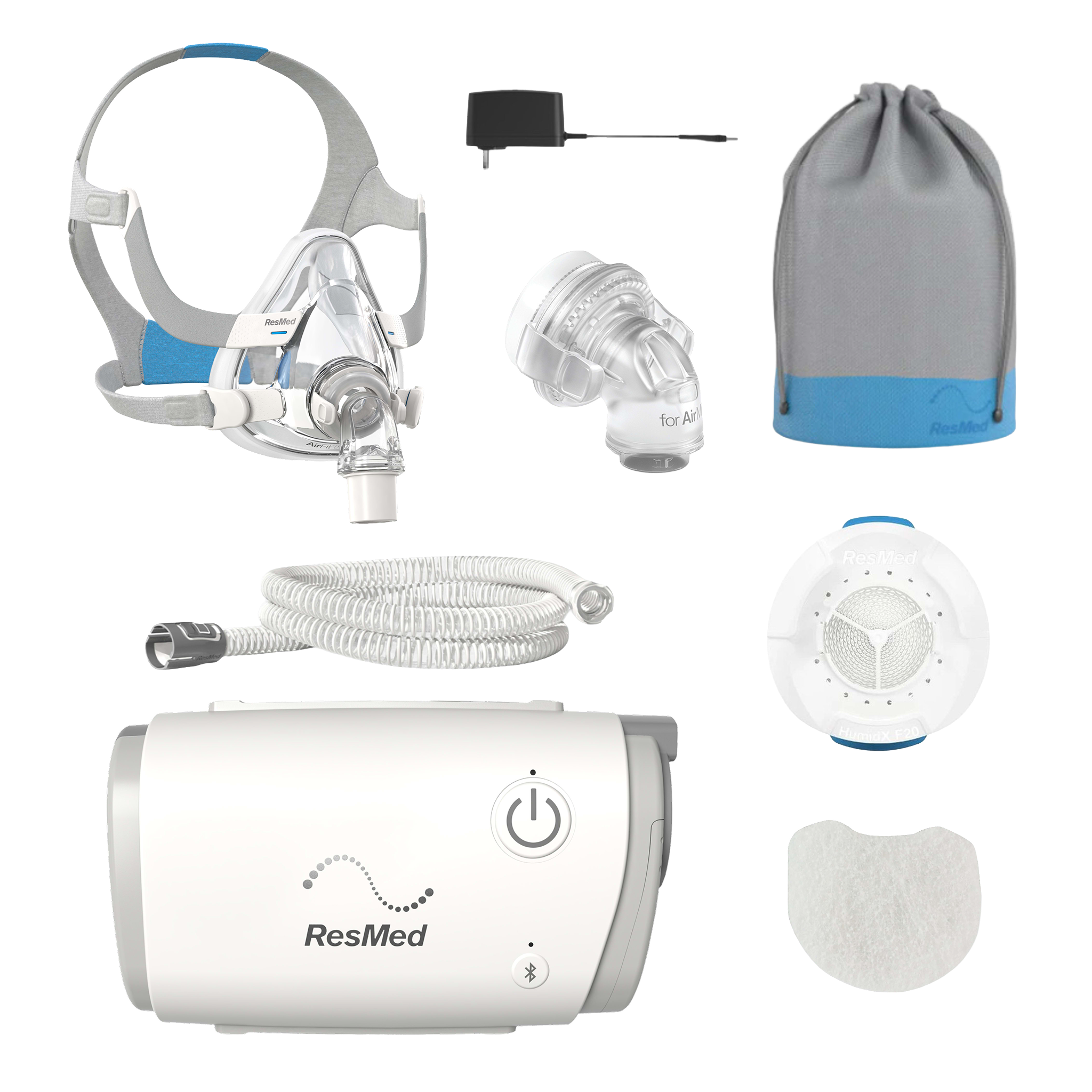 ResMed AirMini with AirFit F20 Full Face Mask Bundle – cpap.com