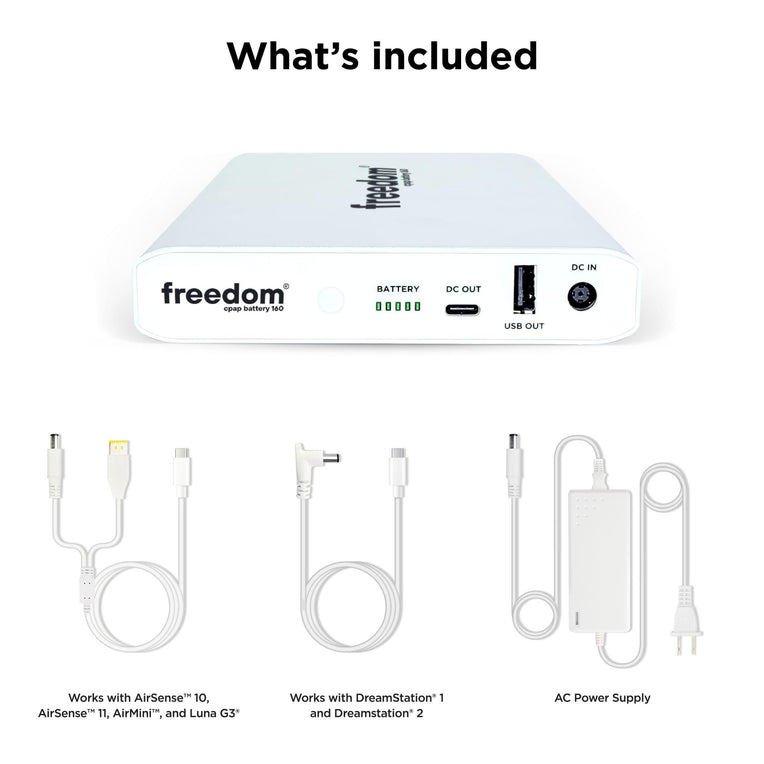 Freedom CPAP Battery 160 Backup Power Supply - cpap.com
