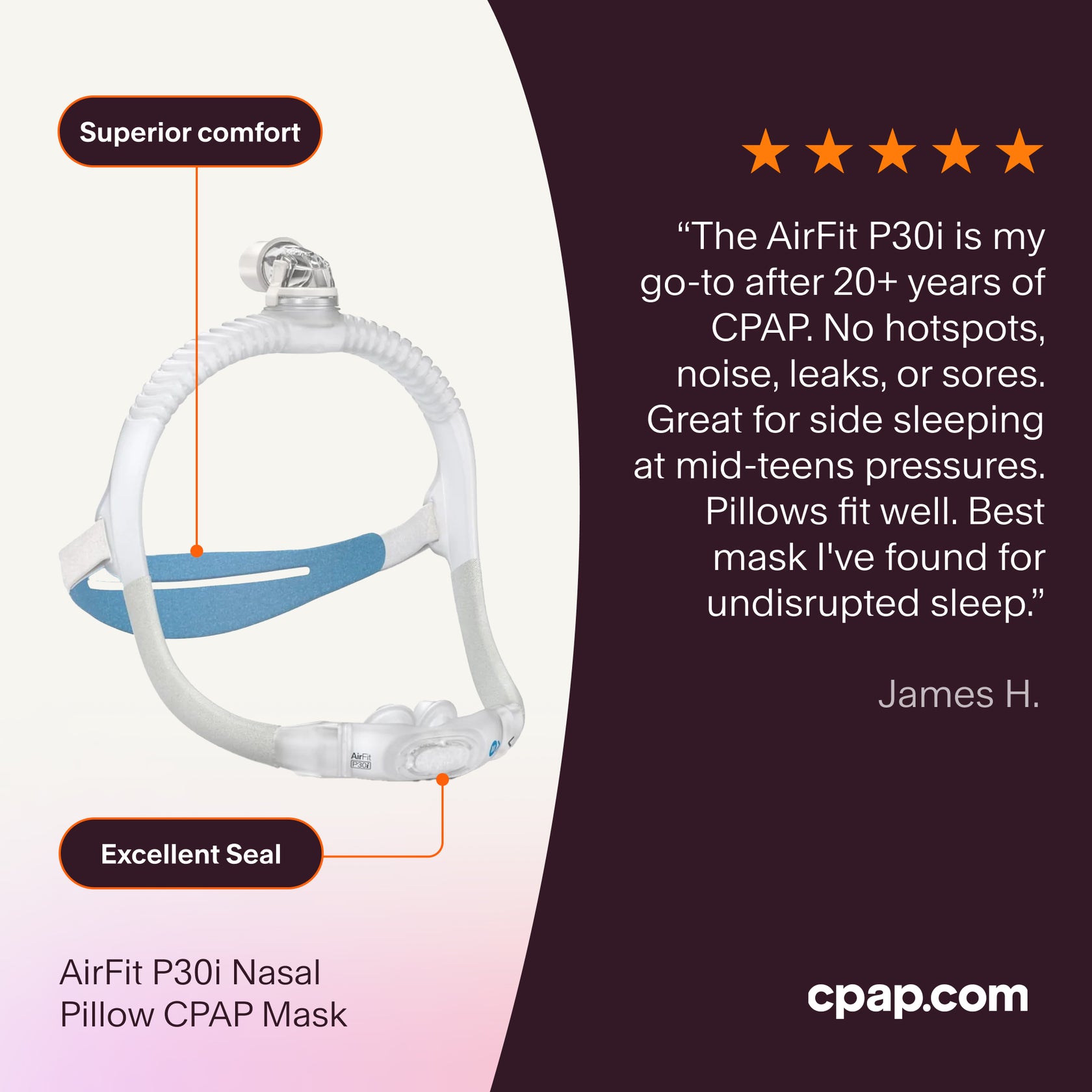 AirFit P30i Nasal Pillow CPAP Mask - cpap.com