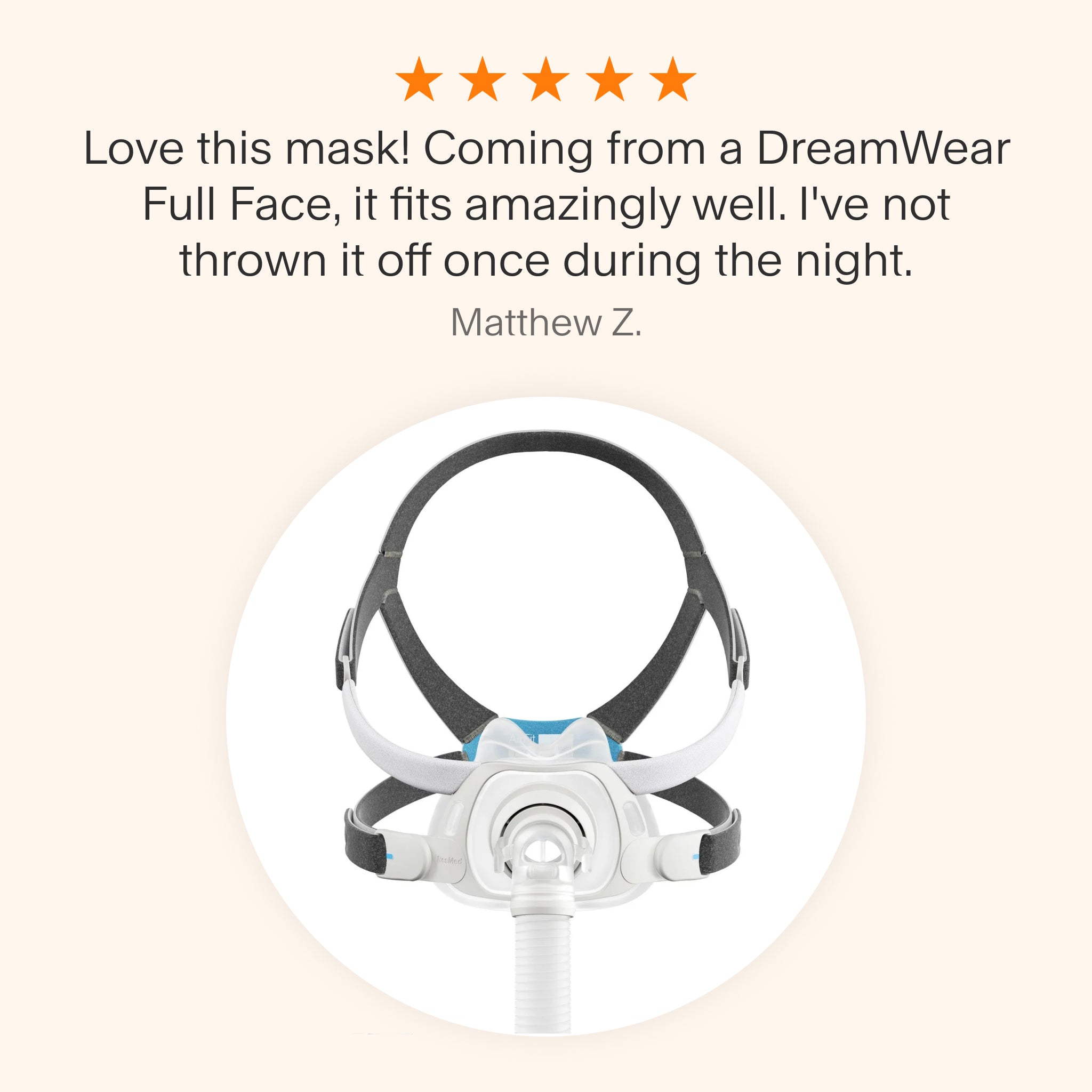 ResMed AirFit F40 Full Face CPAP Mask with Headgear - cpap.com