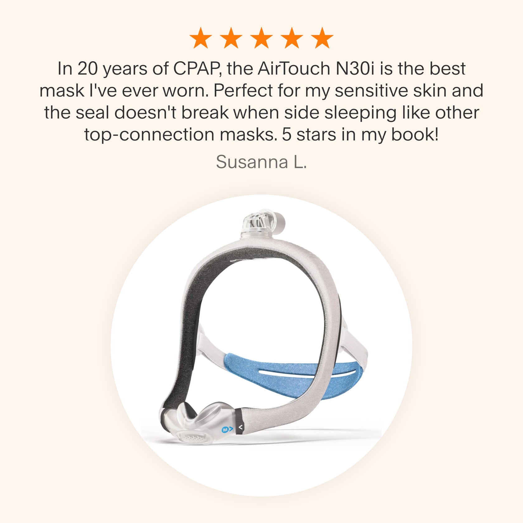 ResMed AirTouch N30i Nasal CPAP Mask - cpap.com