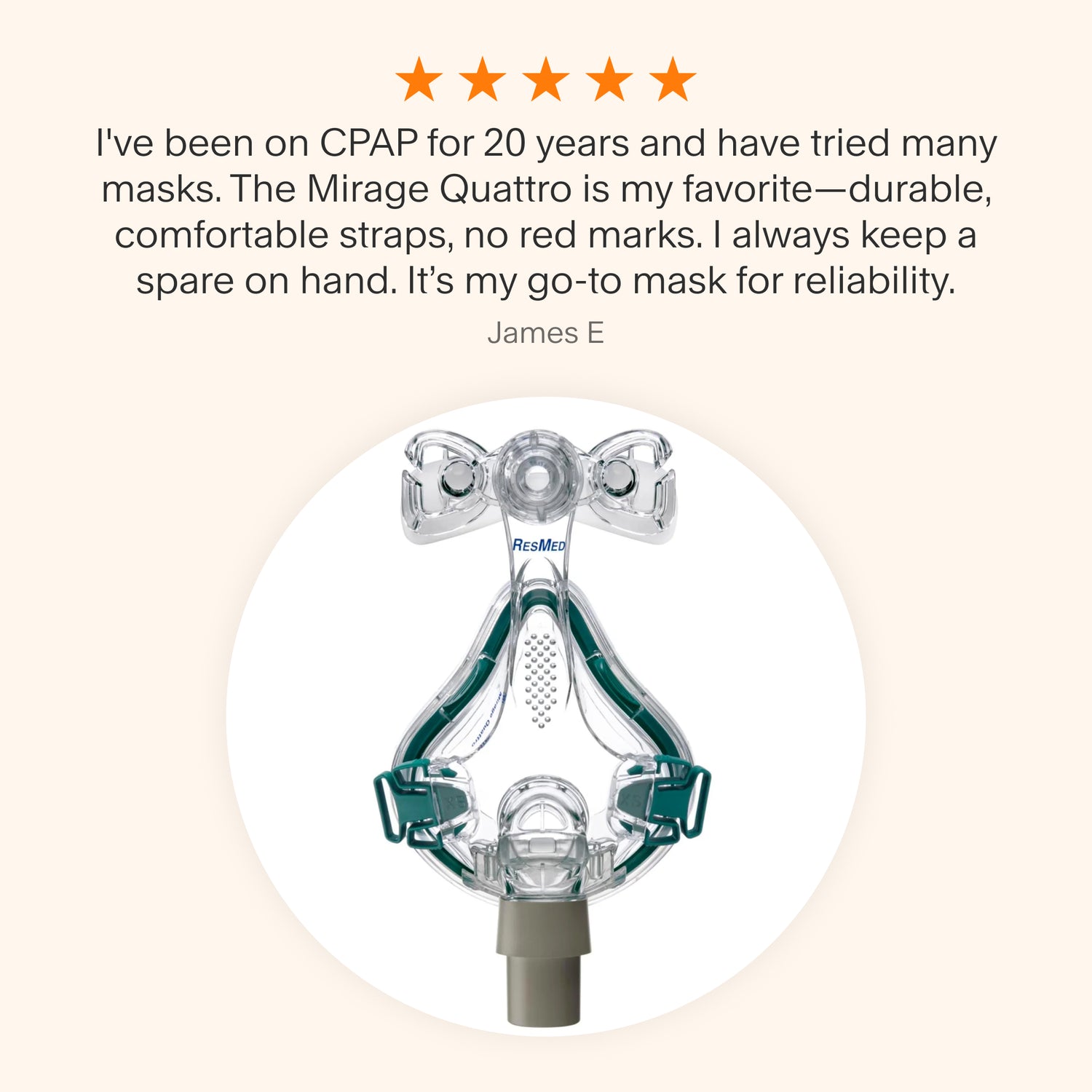 Mirage Quattro Full Face CPAP Mask - cpap.com