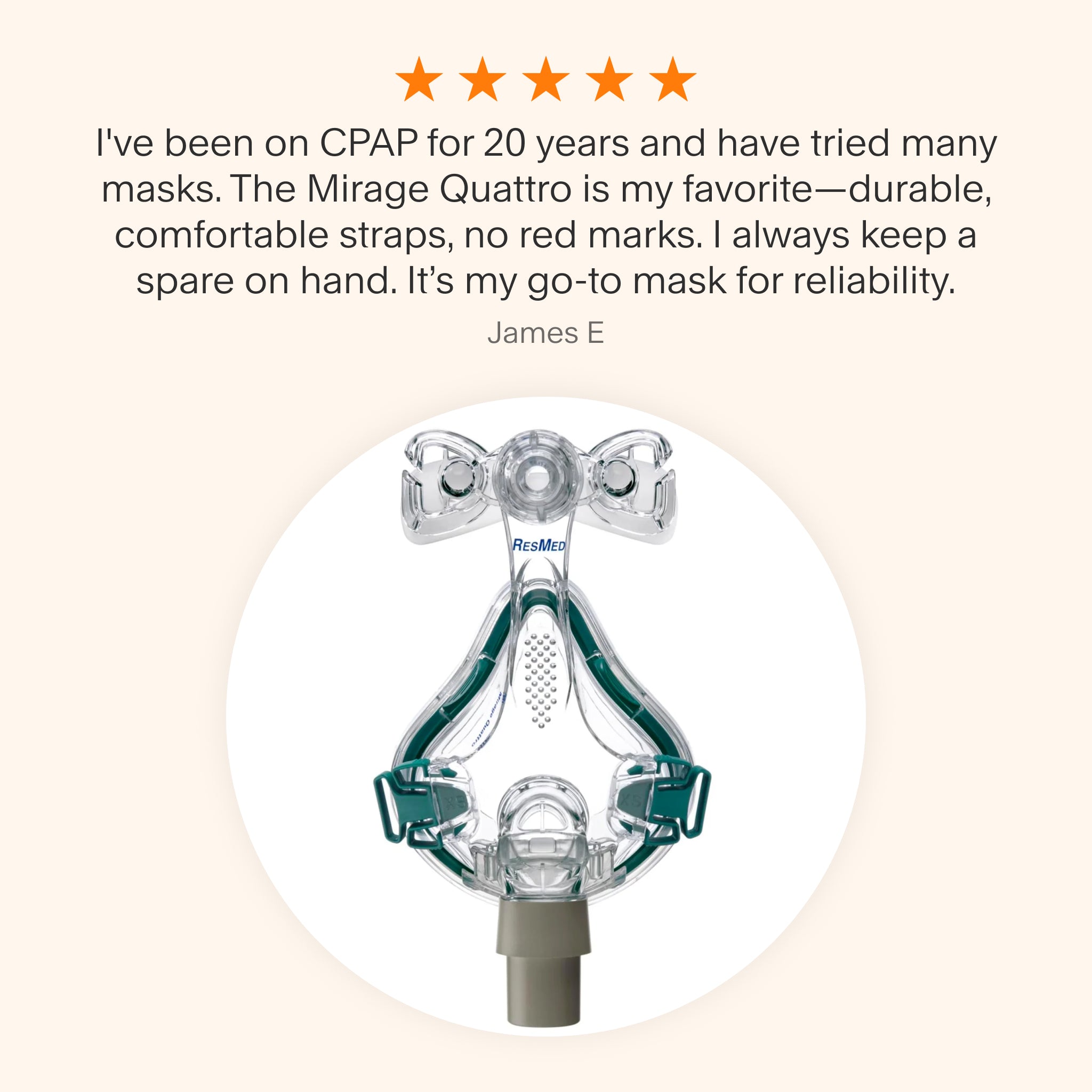 Mirage Quattro Full Face CPAP Mask - cpap.com